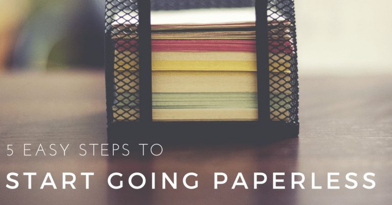 5 Easy Steps to Start Going Paperless