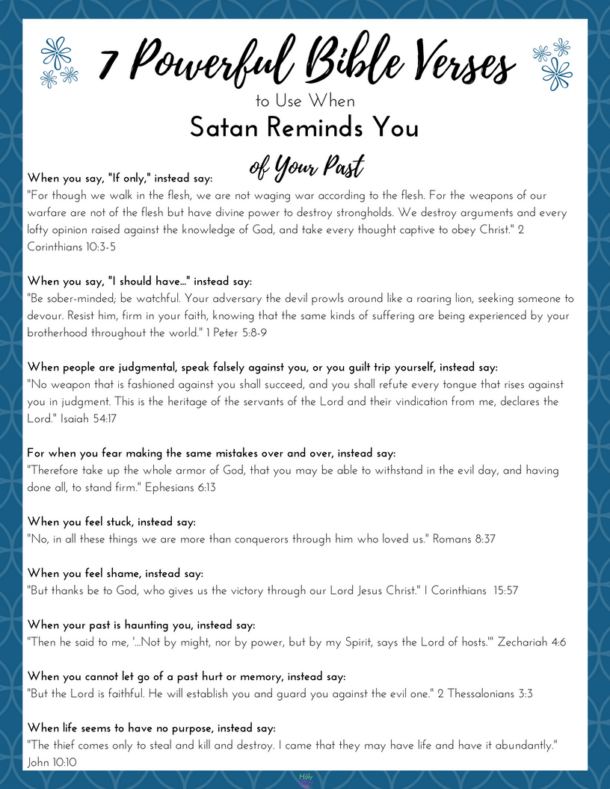 7 Powerful Bible Verses to Use When Satan Reminds You of Your Past