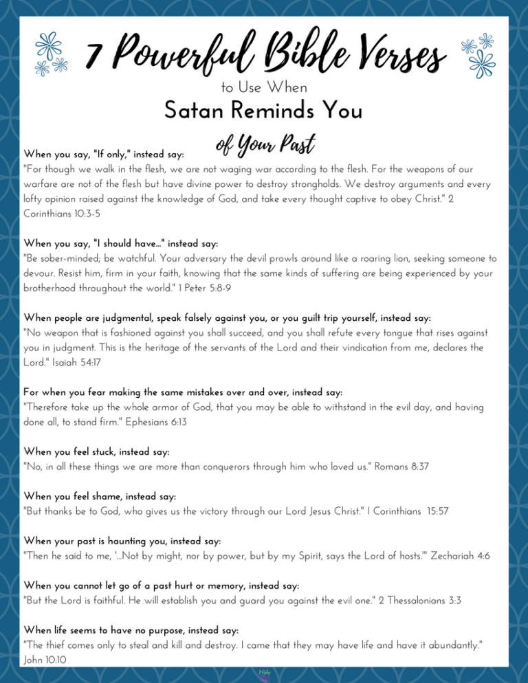 7 Powerful Bible Verses to Use When Satan Reminds You of Your Past