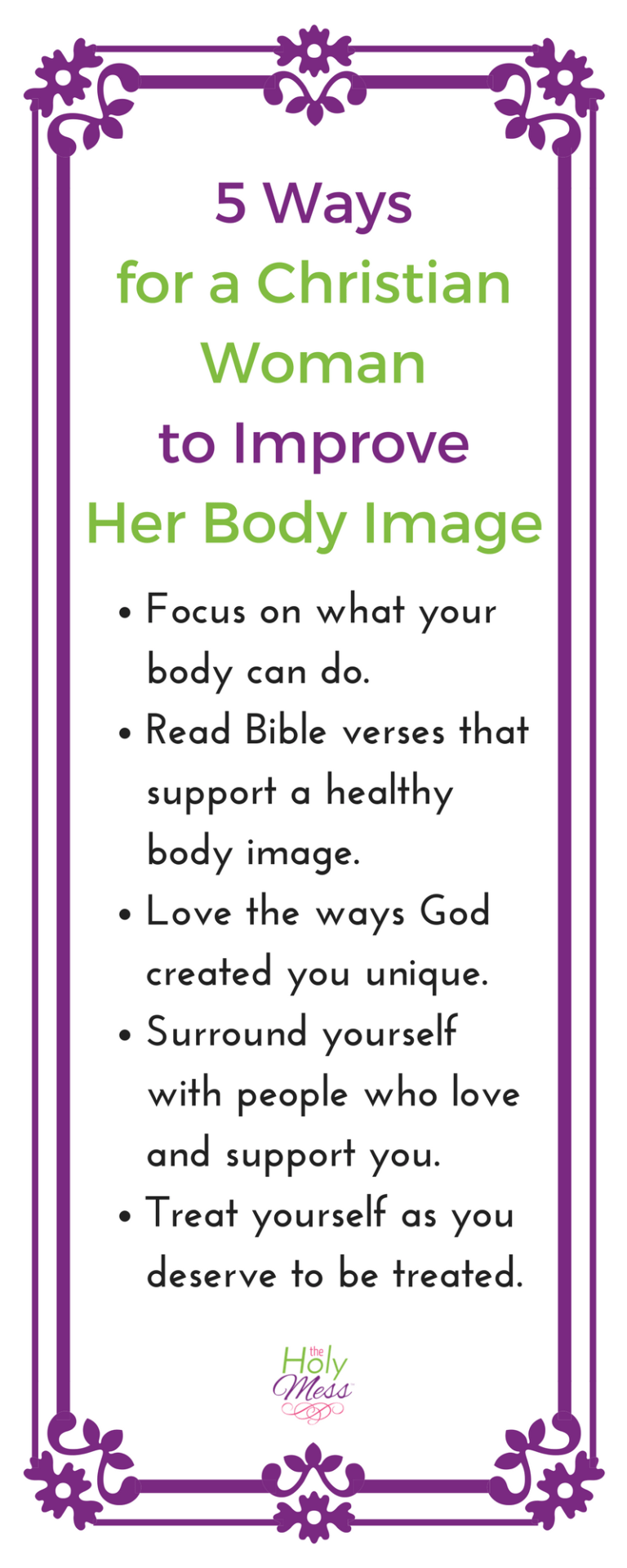 5 Ways for a Christian Woman to Improve Her Body Image
