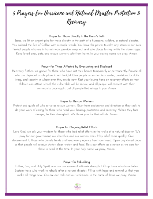 5 Powerful Prayers for Hurricane Protection & Calamities