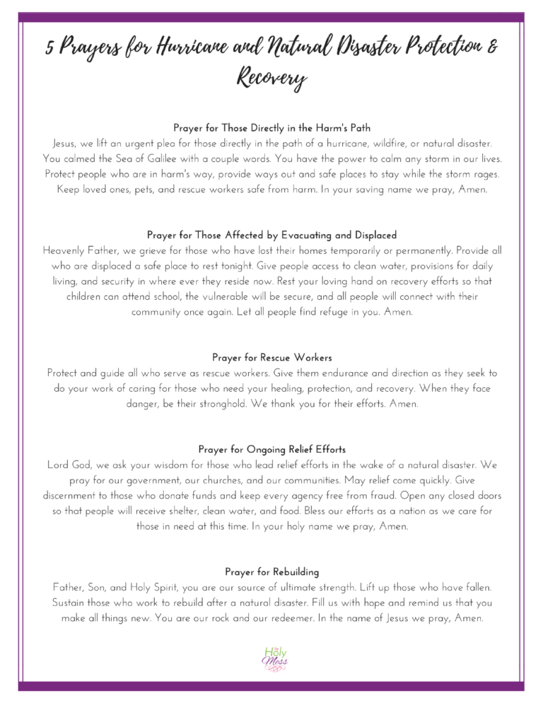 5 Powerful Prayers for Hurricane Protection & Calamities