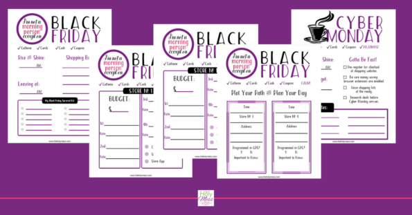 Black Friday and Cyber Monday Printable Planner
