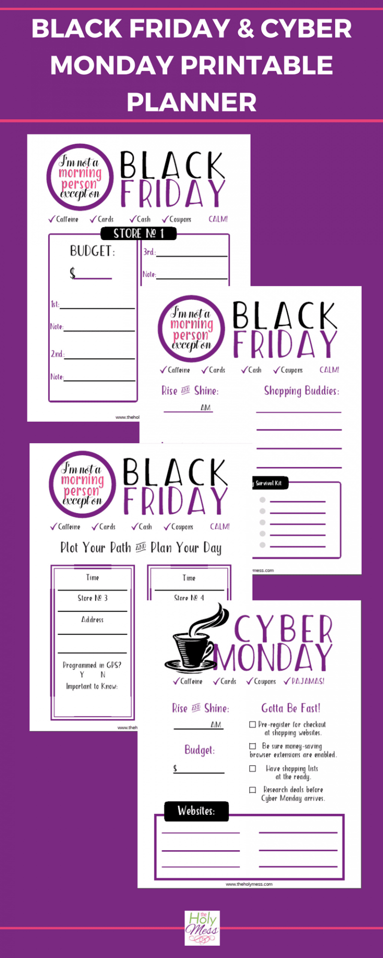 Black Friday and Cyber Monday Printable Planner