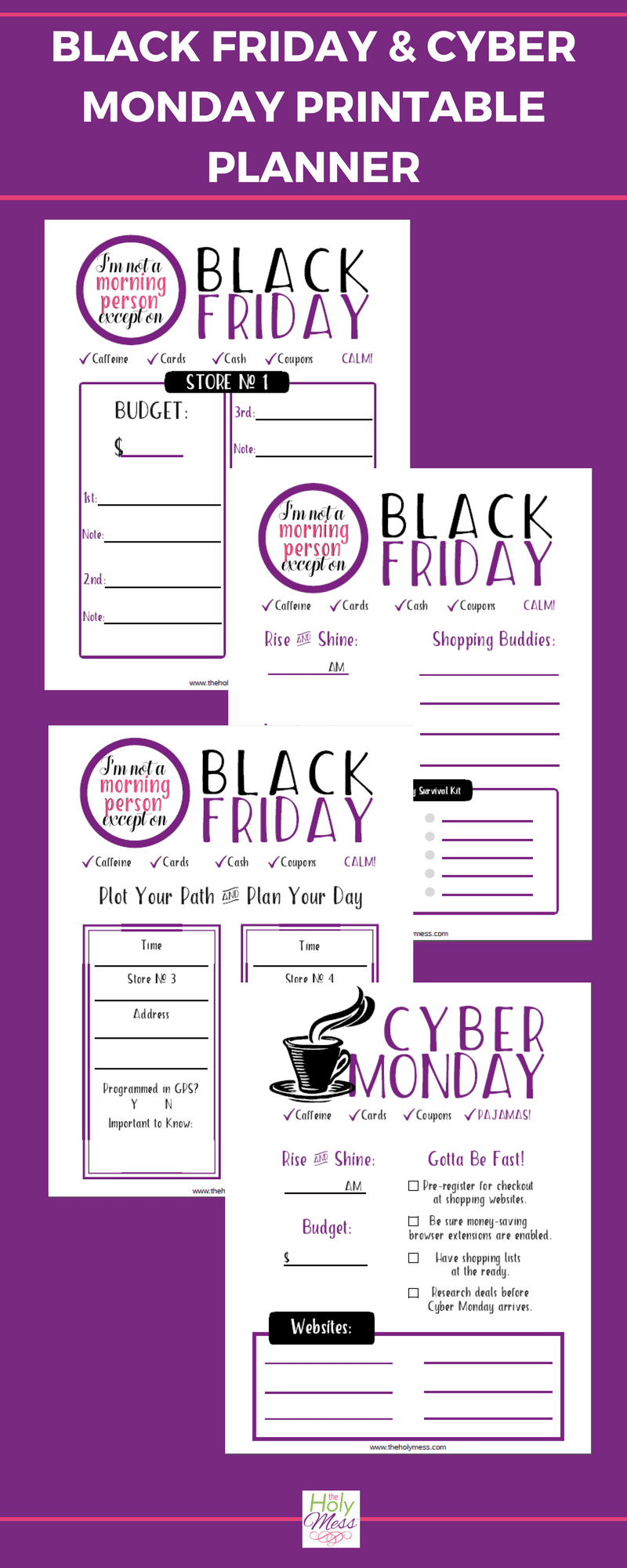 Black Friday and Cyber Monday Printable Planner
