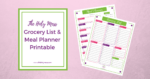 The Holy Mess Grocery List and Meal Planner Printable