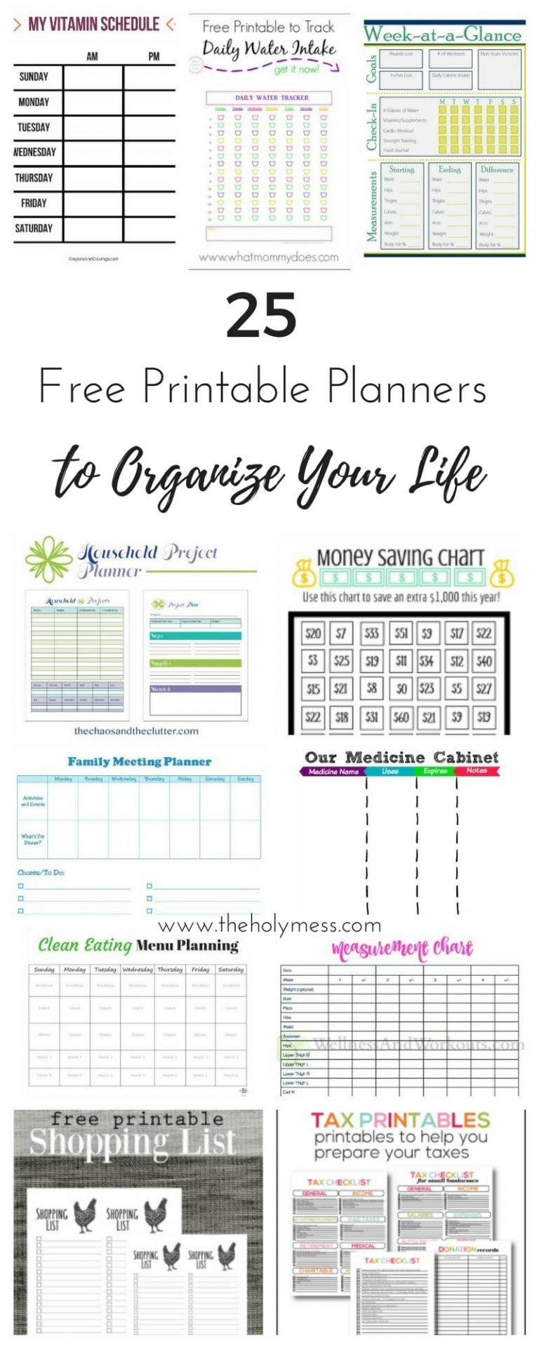25 Free Printable Planners to Organize Your Life