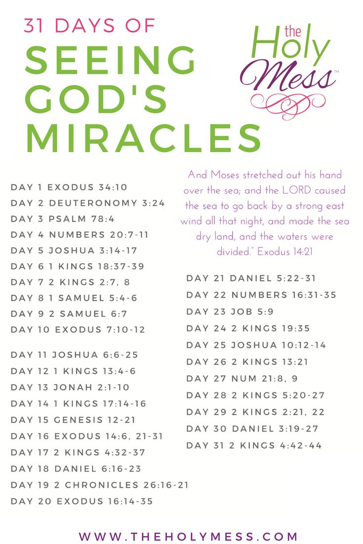 31 Bible Verses about Miracles {Free Printable Reading Plan}