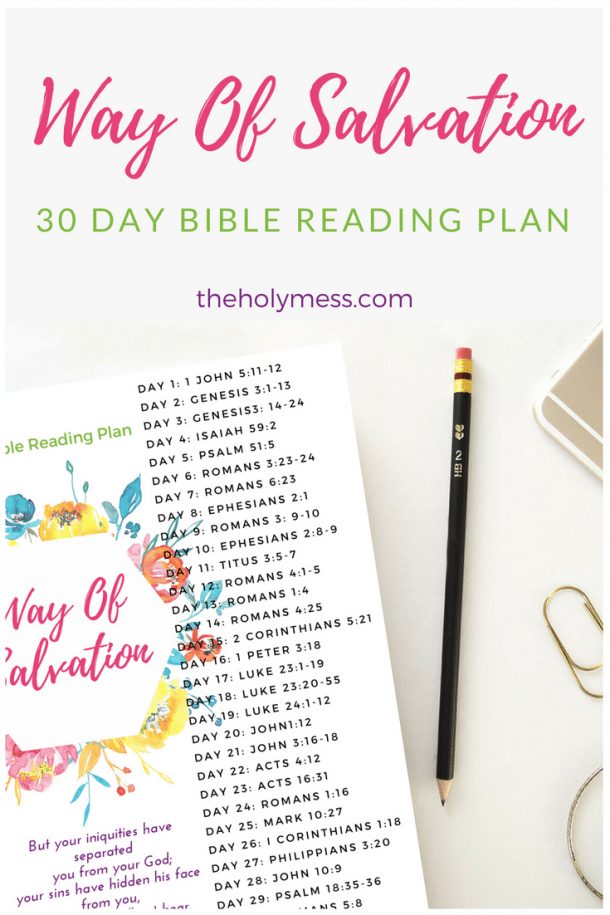 Way of Salvation Bible Verses: 30 Day Bible Reading Plan The Holy Mess