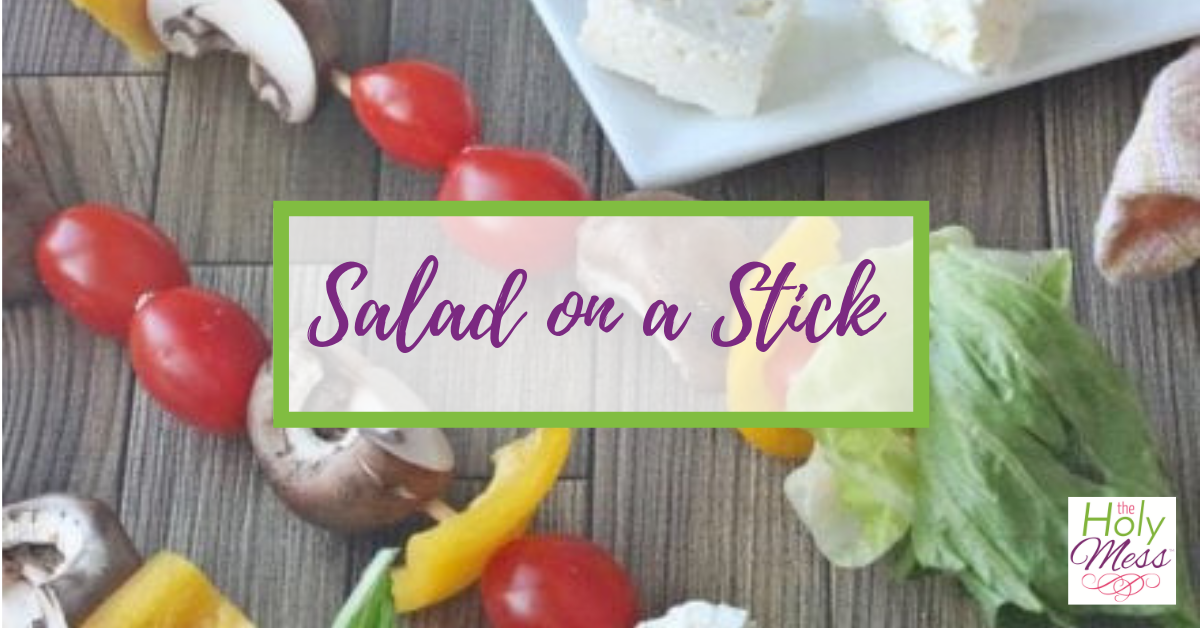 Salad on a Stick - Easy Healthy Lunch Recipe The Holy Mess