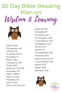 30 Bible Verses about Wisdom and Knowledge Printable - The Holy Mess