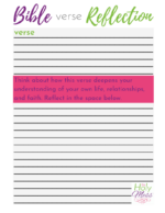 Free Bible Verse Reflection Worksheet The Holy Mess