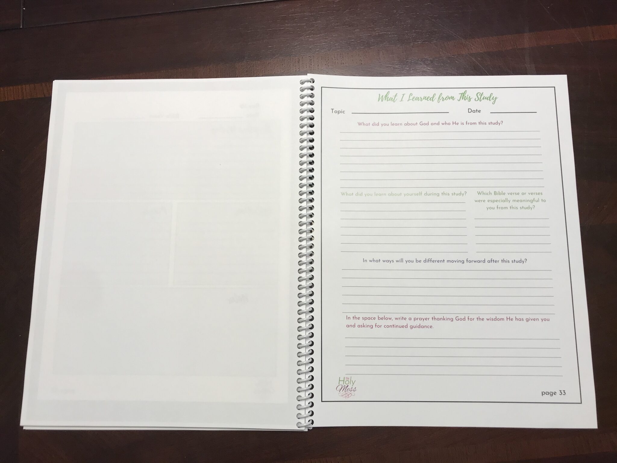 30 Day Bible Study Notebook PDF Printable The Holy Mess