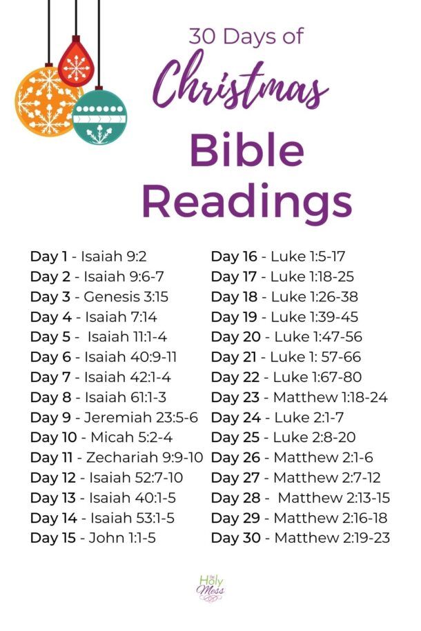 30 Christmas Bible Verses for December Readings (FREE PDF)