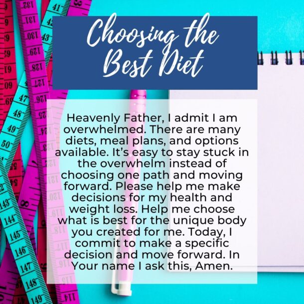 A Prayer for How to Choose the Best Diet for You The Holy Mess