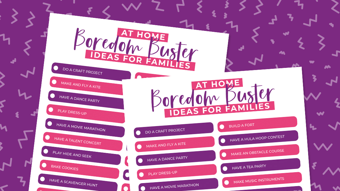 Free Printable At Home Boredom Busters for Families