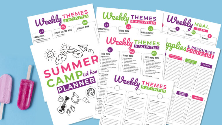 Summer Camp At Home Planner Printable The Holy Mess