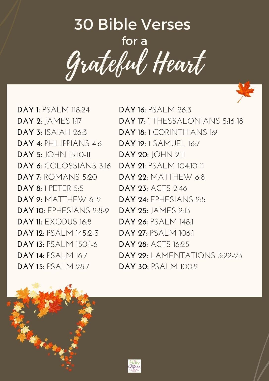 30 Transformative Bible Verses for a Grateful Heart
