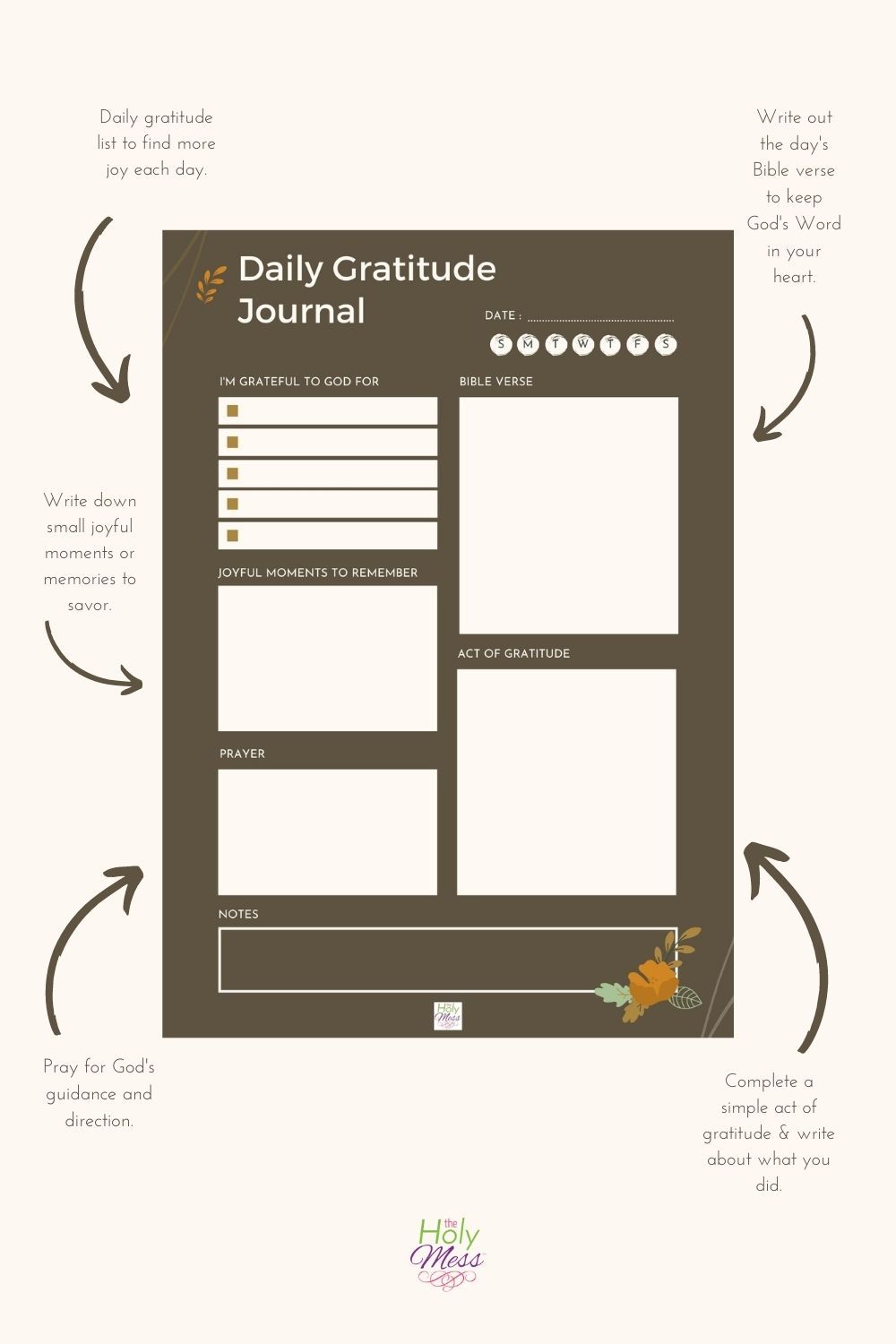 30 Day Christian Gratitude Journal The Holy Mess