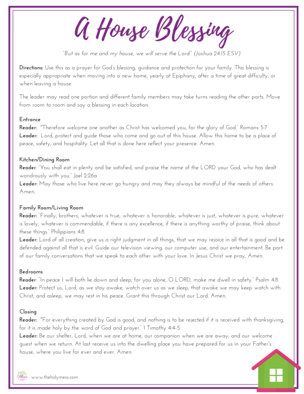 House Blessing Prayers and Bible Verses for Each Room