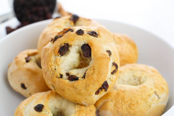 Two Ingredient Dough Cinnamon Raisin Bagel Recipe