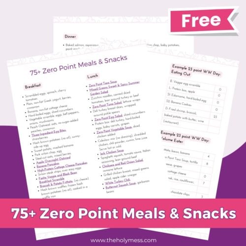 Weight Watchers 23 Points Menu (with Free PDF Printable)