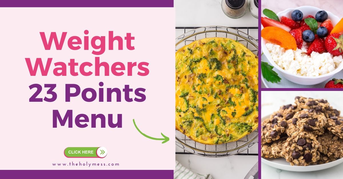 Weight Watchers 23 Points Menu (with Free PDF Printable) The Holy Mess
