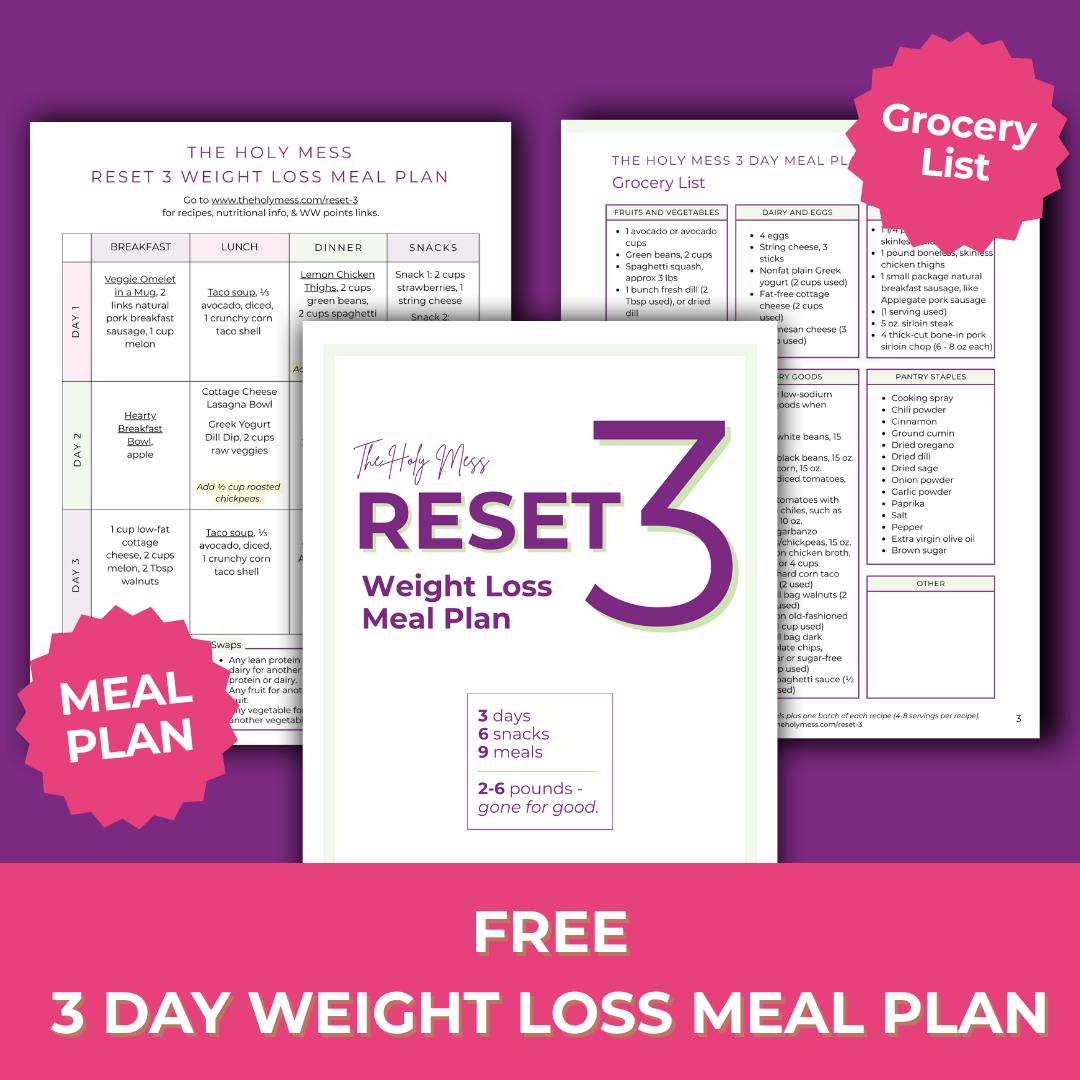 Reset 3 FREE Weight Loss Meal Plan